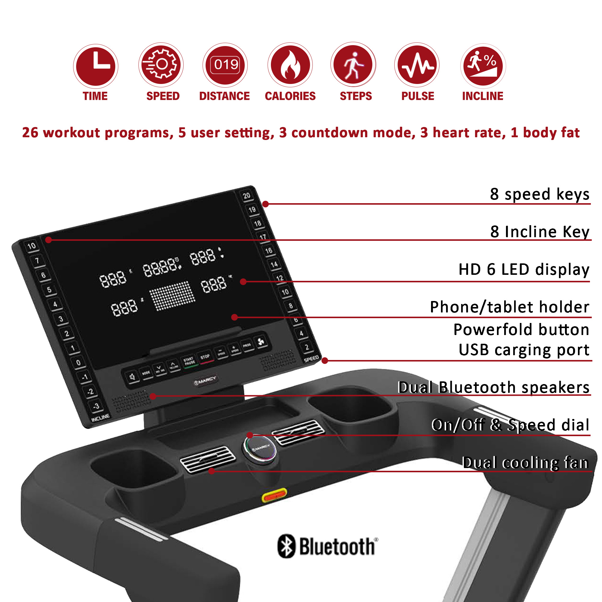 Marcy All Terrain Power Fold Treadmill | Exercise.co.uk